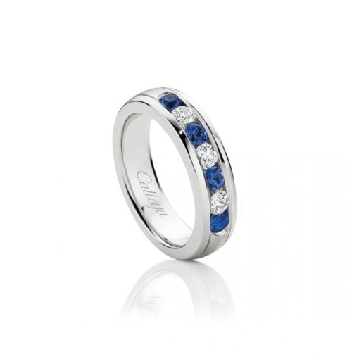 Sapphire and White Diamond Channel Set Ring - Fine Jewellery and Argyle ...