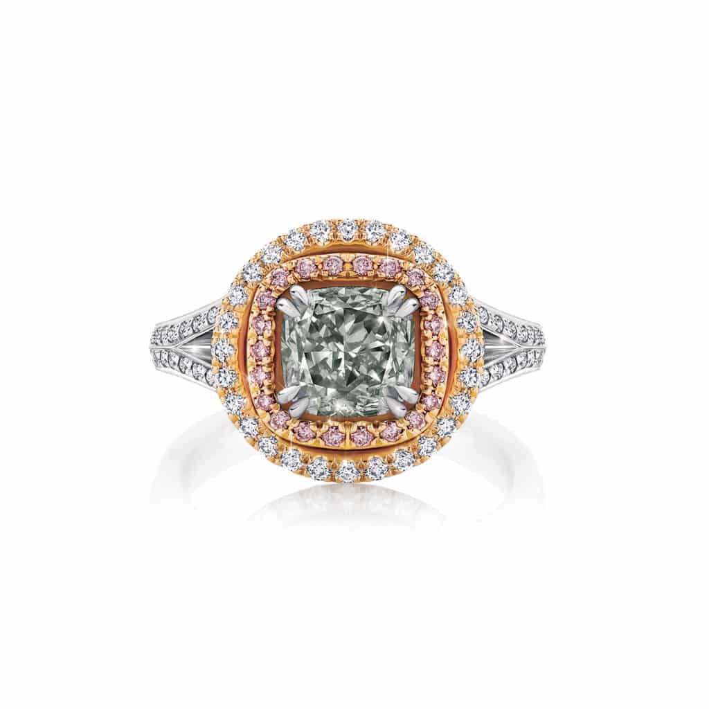 Natural Fancy Grey Diamond Ring with Argyle Pink Diamonds - Fine ...