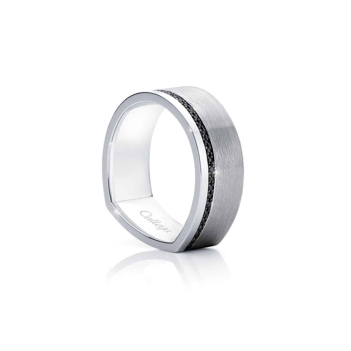 White gold and black diamond gents ring - Fine Jewellery and Argyle ...