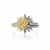 Elarin Platinum and 18ct Yellow Gold Yellow Diamond Star Ring - Fine ...