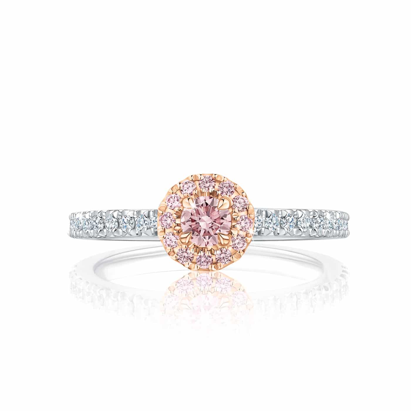 Platinum and 18ct Rose Gold Australian Argyle Pink Diamond™ Ring with ...