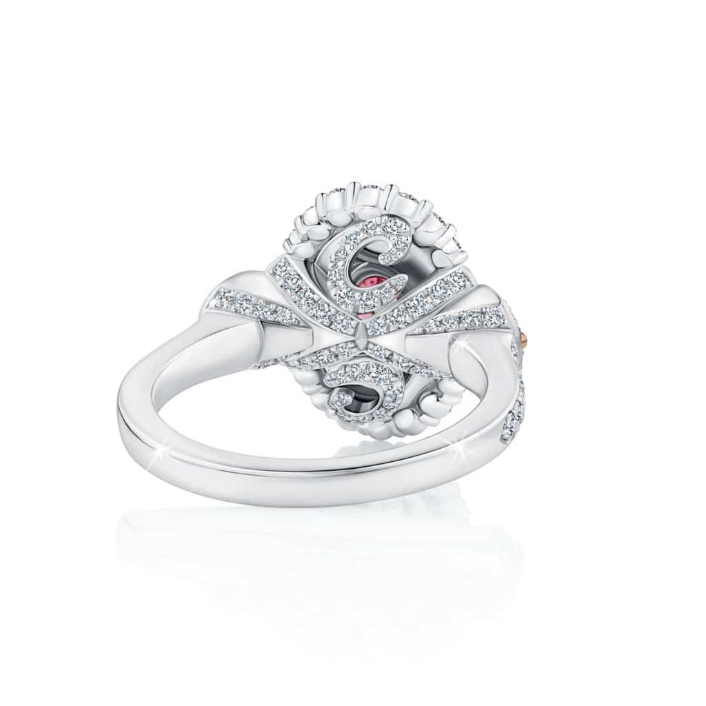 Kimberley Rise Platinum & 18ct Rose Gold 1.01ct Argyle Pink Oval Cut 2002 Tender Diamond Ring ...