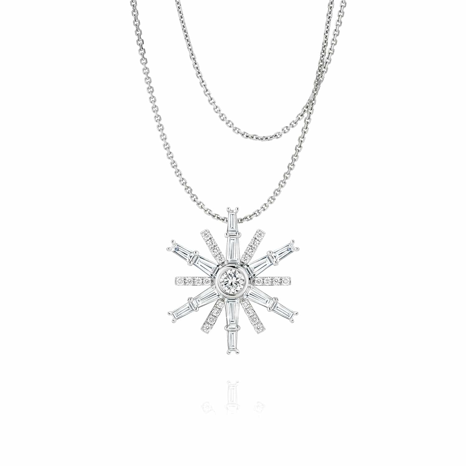18ct White Gold Star Diamond Pendant - Fine Jewellery and Argyle Pink ...
