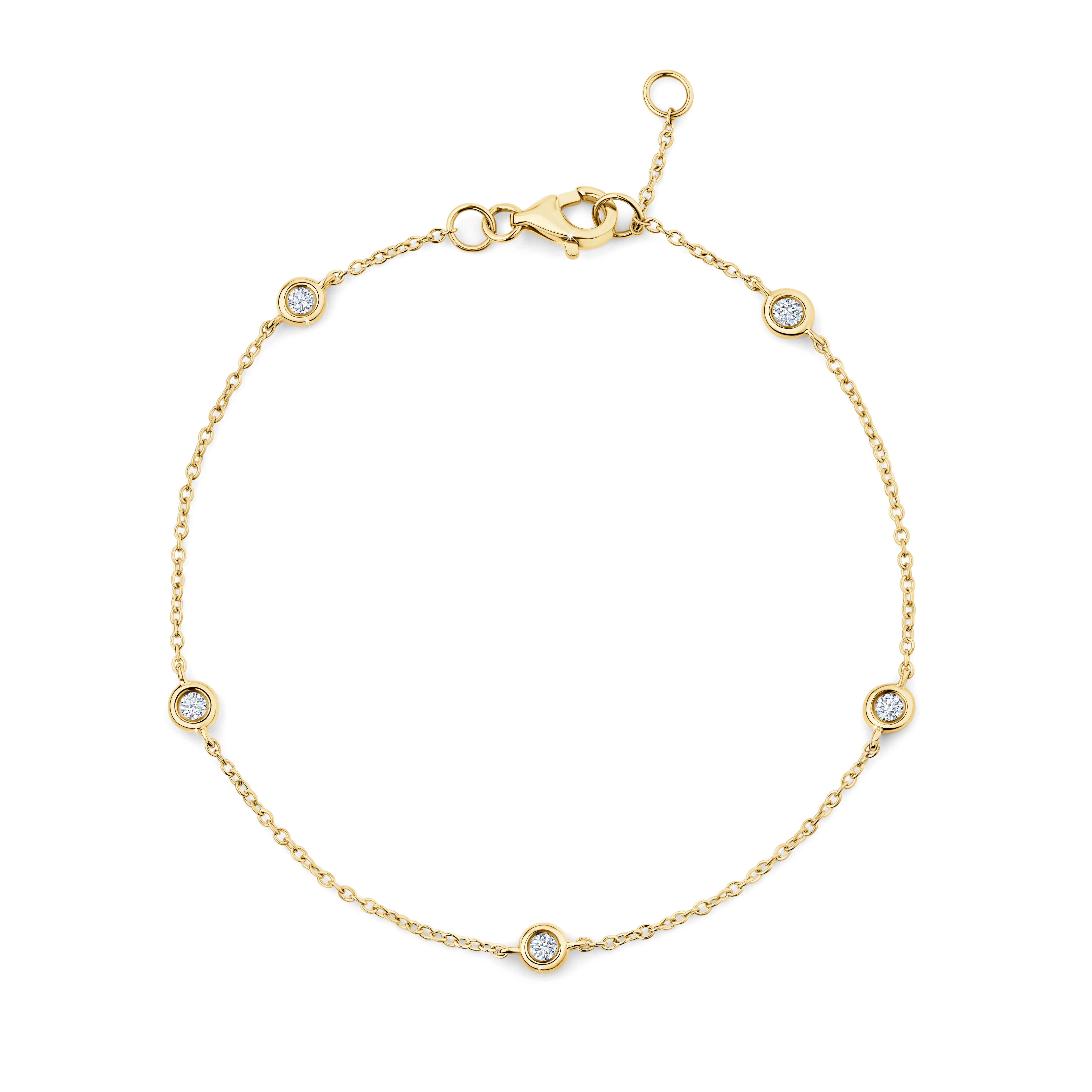 18ct Yellow Gold Diamond Set Bracelet - Fine Jewellery and Argyle Pink ...